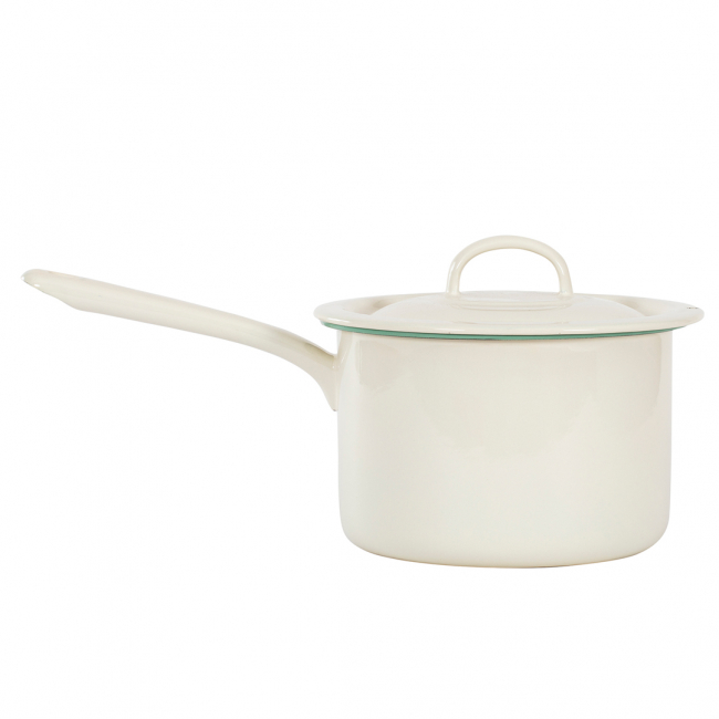 pot with handle - cream lux
